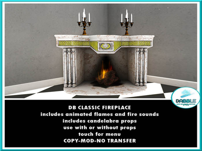 Second Life Marketplace - DB CLASSIC FIREPLACE add me
